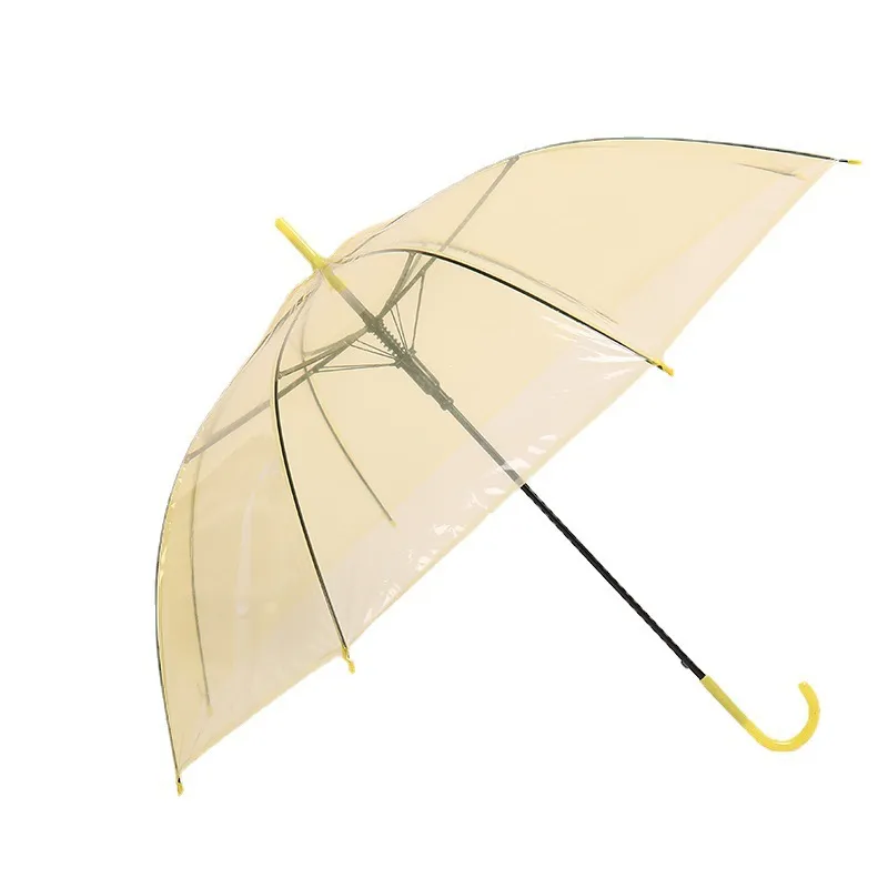 Transparent Umbrellas Clear PVC See Through Umbrellas Long Handle Party ...