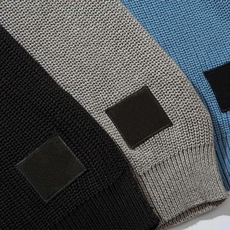 DHgate.com:Mens Solid Color Patch Embroidered Pullover Sweater, Casual ...