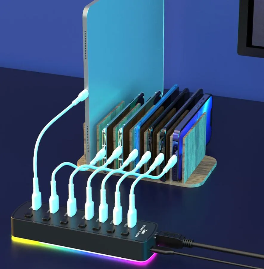 Switch USB Hub, Power Supply USB Hub 3.0, 7 Port Multi Hub With ...