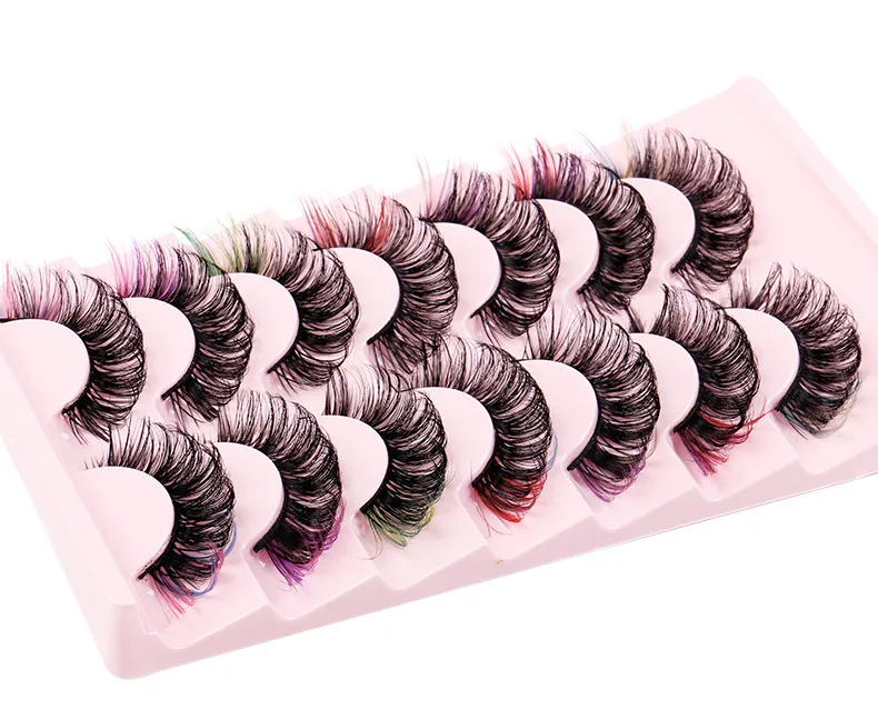 Handmade Multilayer Pink Eyelashes Extensions Reusable, Fluffy, And ...