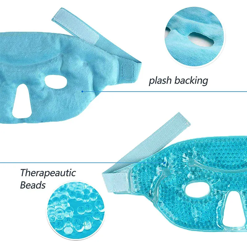 Cooling Gel Bead Light Therapy Face Mask Reusable, Hot Or Cold, For ...