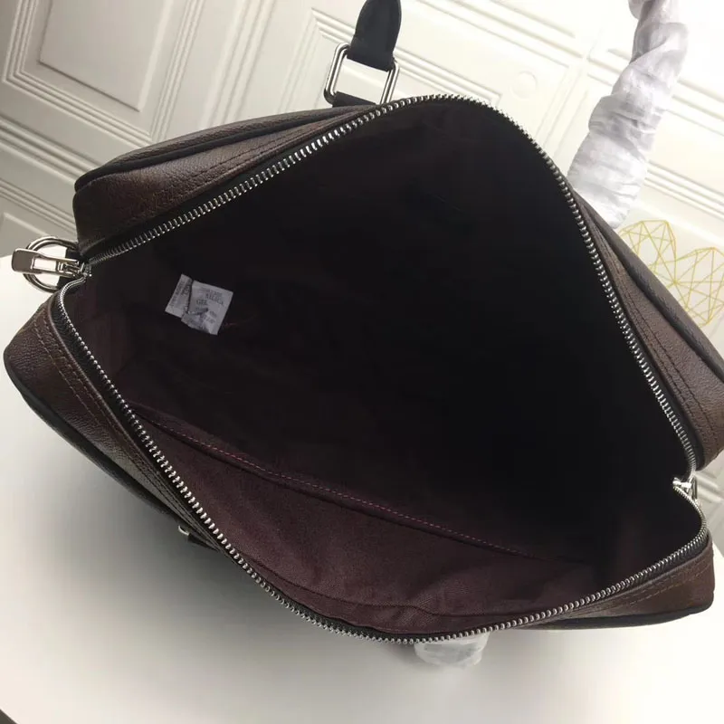 PORTE DOCUMENTS VOYAGE Small Leather Briefcases For Men Business Laptop ...