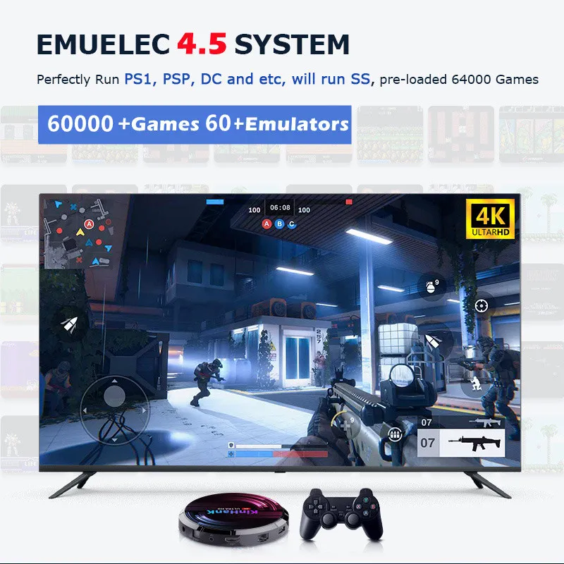 Retro Video Game Console With 60+ Emulators & 60000+ Games For PSP/PS1/DC/N64 | 4K HD Output ...