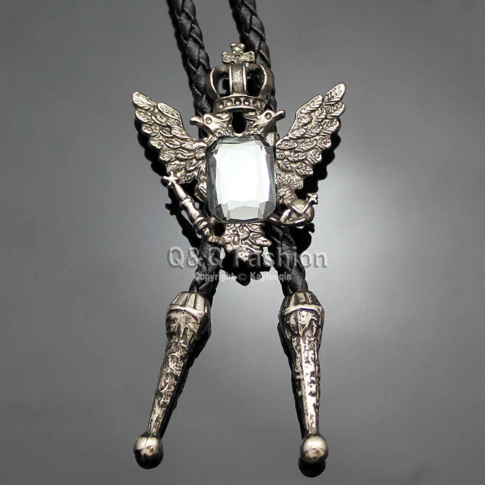 DHgate.com:Mens Genuine Leather Bolo Tie - Handmade 2 Head Western ...