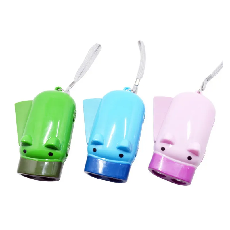 Portable Self Generating Piggy Hand Crank Flashlight With Creative ...