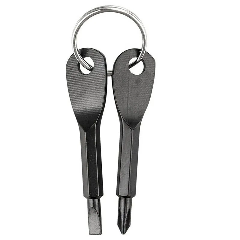 Outdoor EDC Gear Keychain Set With Slotted & Phillips Head, Mini ...