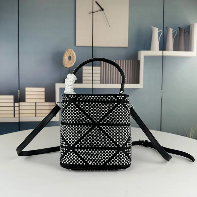 The Tote Bag Panier Satin Bag With Crystals Designer Bucket Bags Famous ...