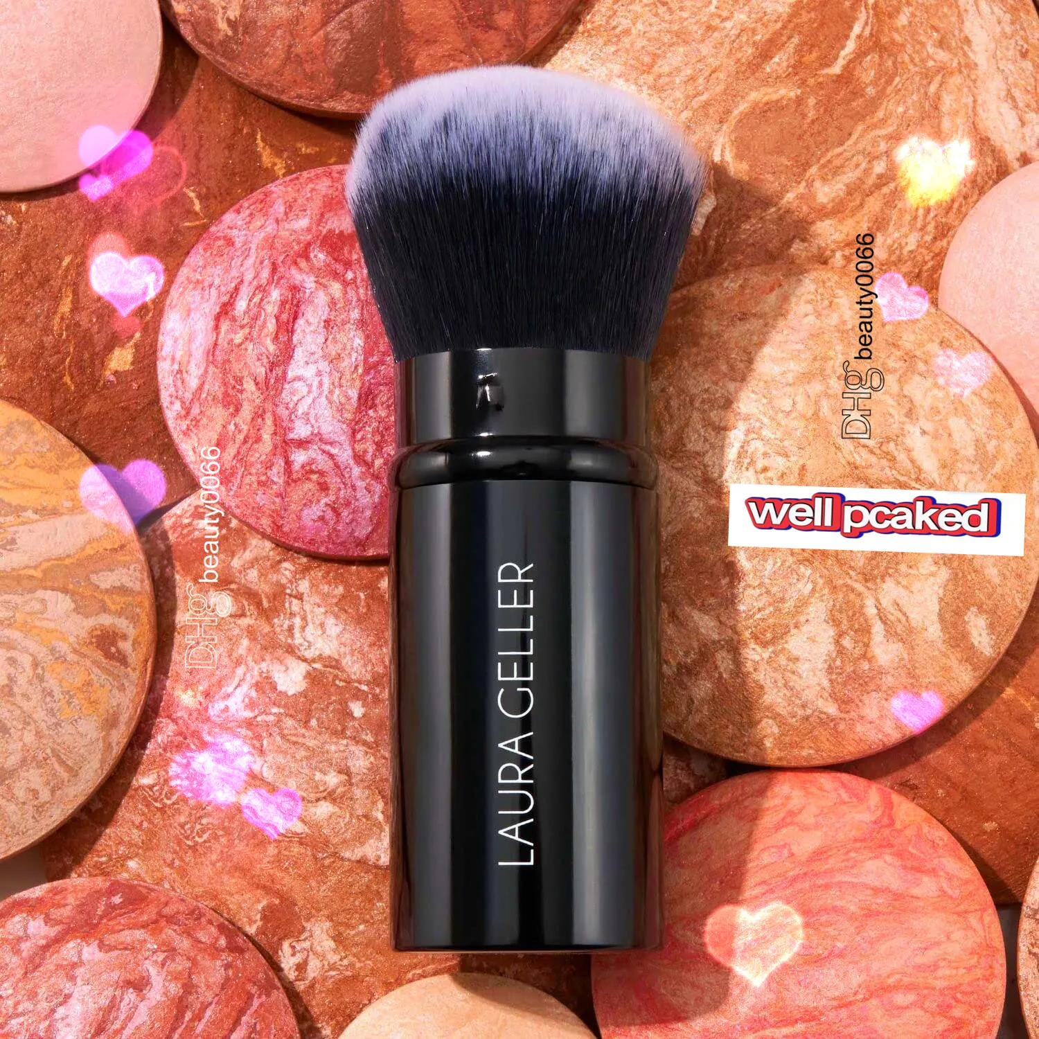 LAURA GELLER Black Kabuki Makeup Brush Retractable Professional Makeup ...