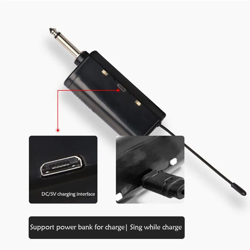 Uhf Wireless Headset Microphone With Transmitter Receiver Led Digital ...