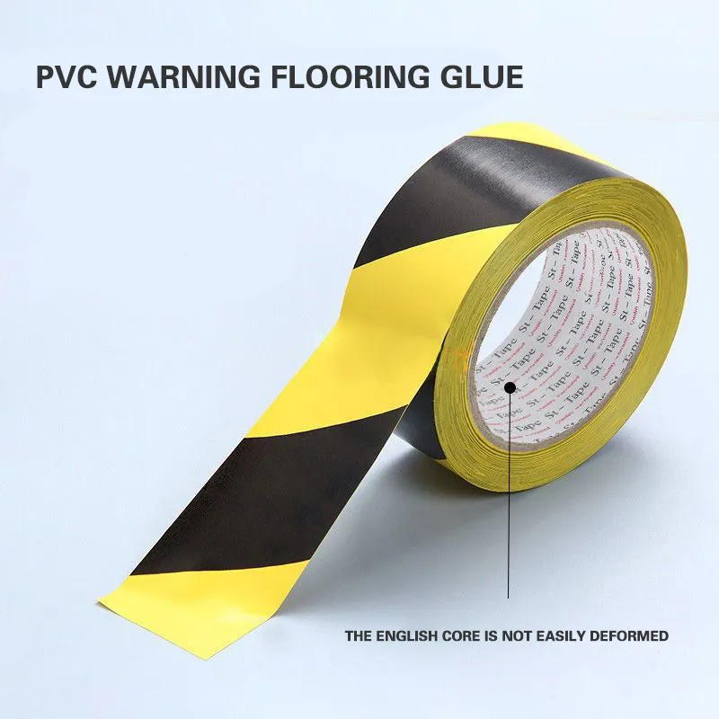 Wholesale Black & Yellow PVC Floor Warning Tape For Safety Marking ...