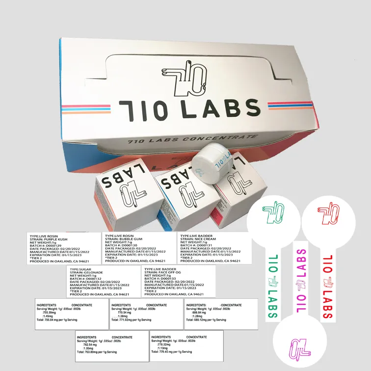 DHgate.com:Empty 710 Labs Glass Jars | 5ml Multi-Strain Packaging ...