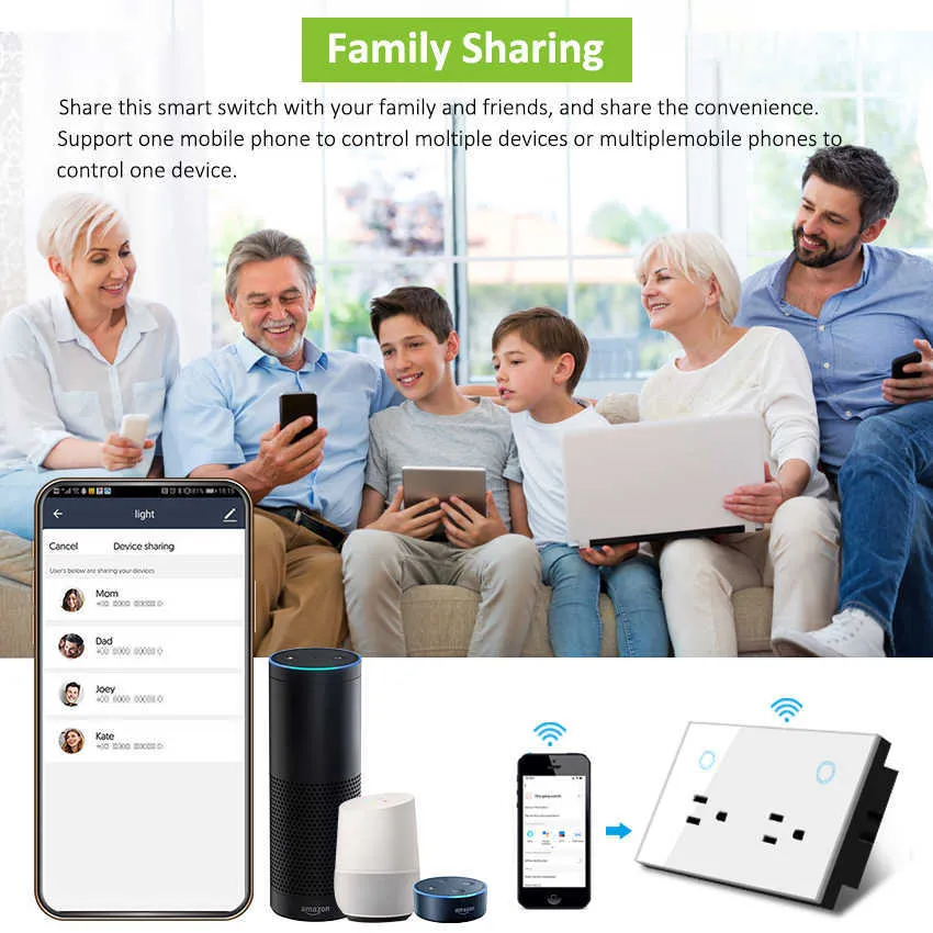 DHgate.com:Smart Power Plugs WIFI Smart Wall Socket US Electrical Plug ...