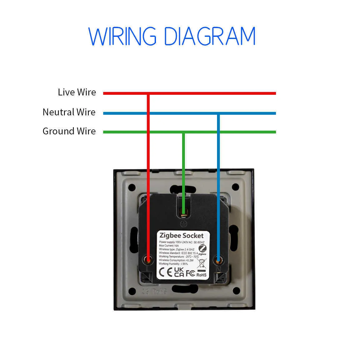 DHgate.com:Smart EU Zigbee Crystal Glass Panel Power Plug Socket, Works ...
