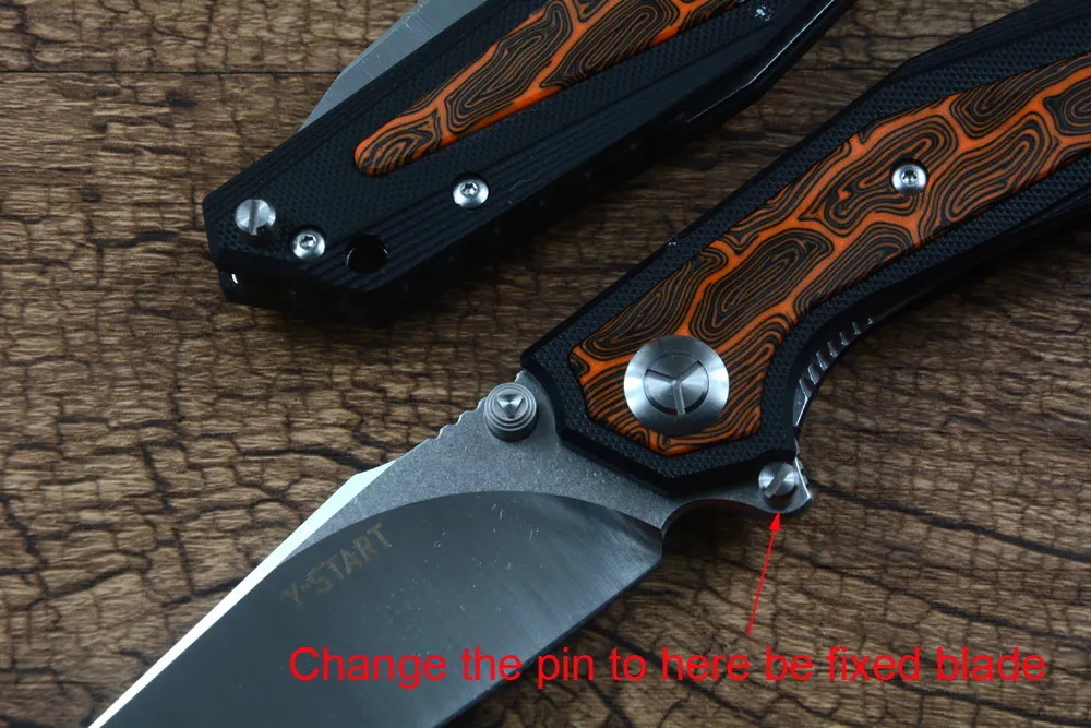 Folding Hunting Knife, D2 Blade, Ball Bearing Washer, G10 Handle ...