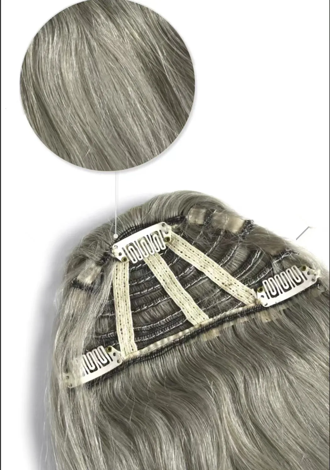 Young Fashionable Silve Clip In Grey Hair Fringe Bang... From ...