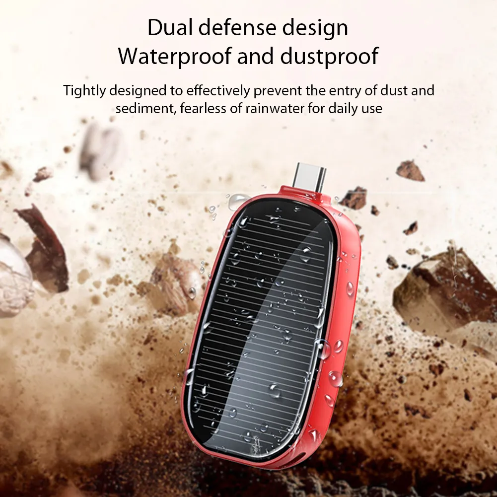 Solar Power Bank Portable Charger 1200mAh Keychain Phone Charger For ...