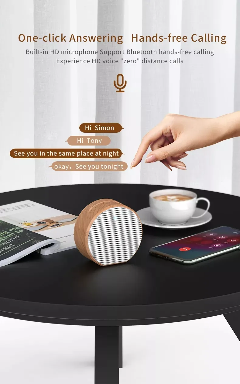 A60 Wooden Grain Portable Wireless Bluetooth Speakers... From ...