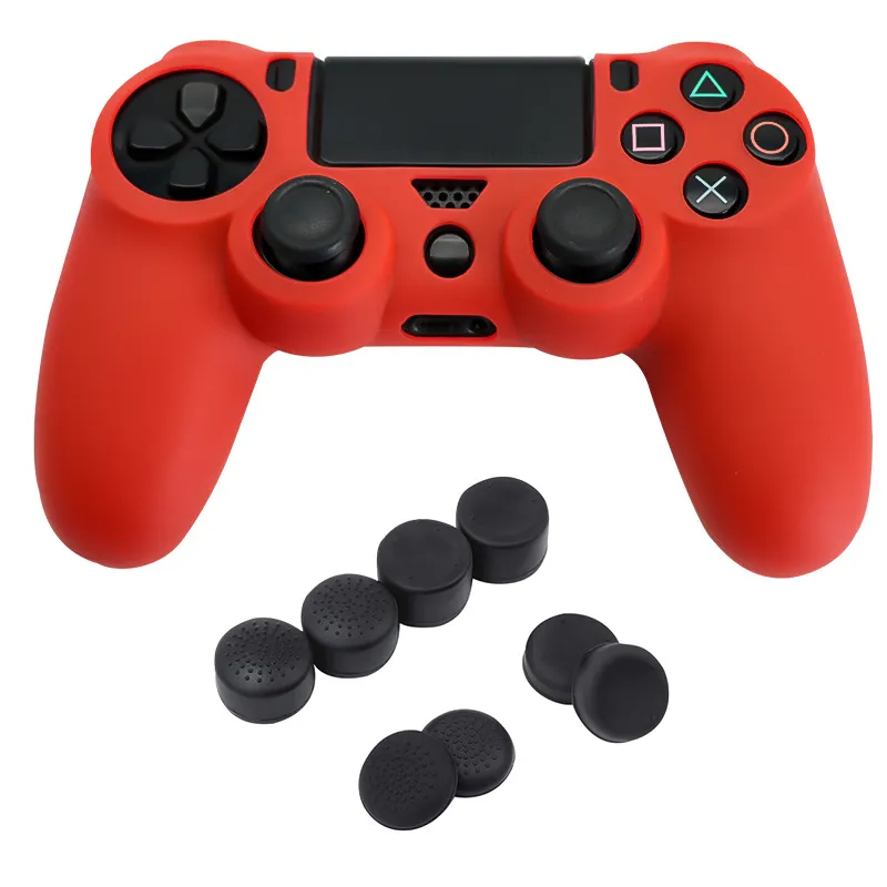 PS4 Controller Grip Set - Silicone Skin, Joystick Caps, Protective ...