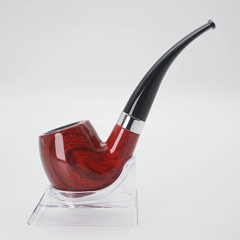 Mahogany Colored Gum Wood Smoking Pipe With Multi Filter Cleaning ...