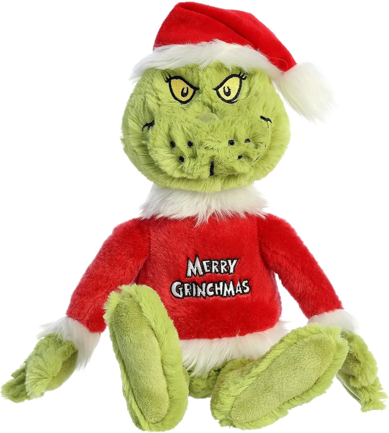 Christmas Grinch Stuffed Plush Toys Animal Green Monster Fur 16 Inches ...