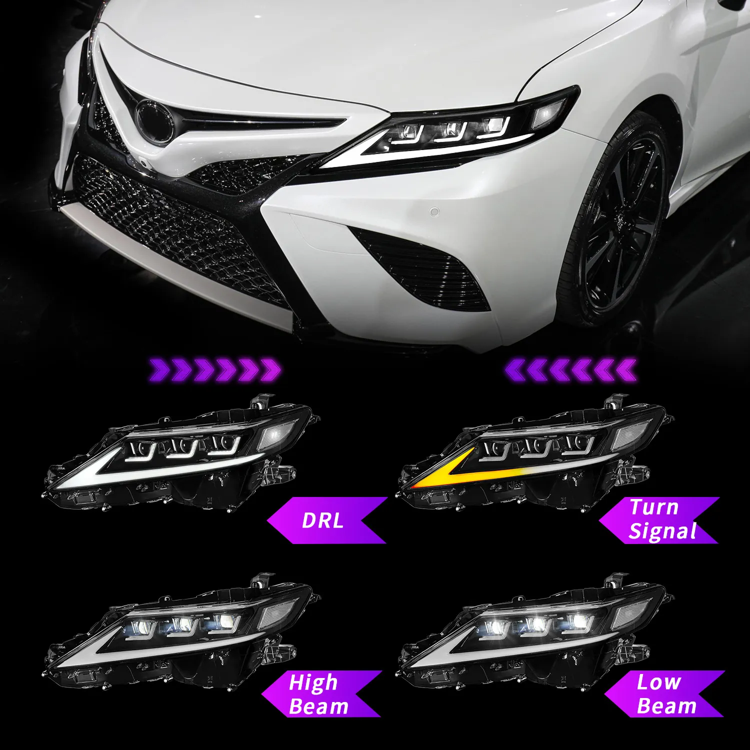 DHgate.com:Premium LED Car Headlights - Sequential Turn Signal, Start ...