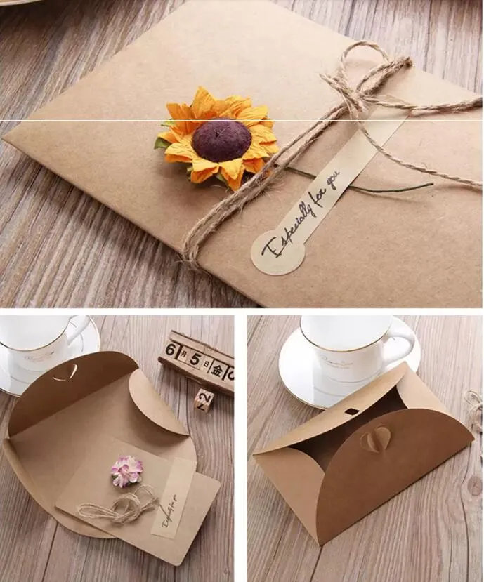 Creative Greeting Cards DIY Vintage Kraft Paper Hand Made Dried Flower Thank You Cards Flower Card For Birthday Valentines Christmas Days From 0 44 DHgate