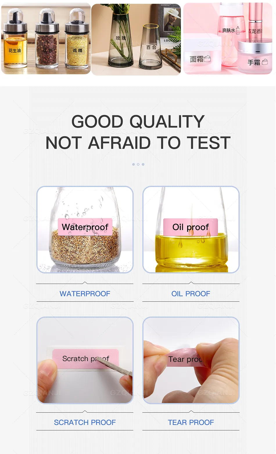 Mini Bluetooth Label Printer Sticker Roll Transparent Replacement ...