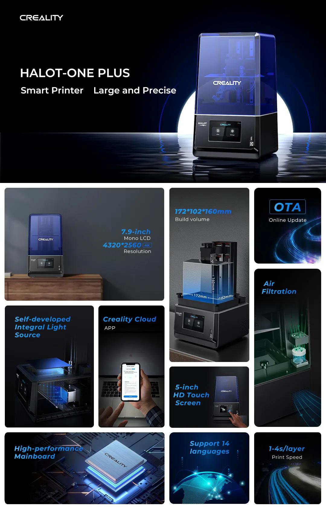 Creality Resin Creality Resin Printer HALOT ONE PLUS CL 79 7.9 Inch 5 ...