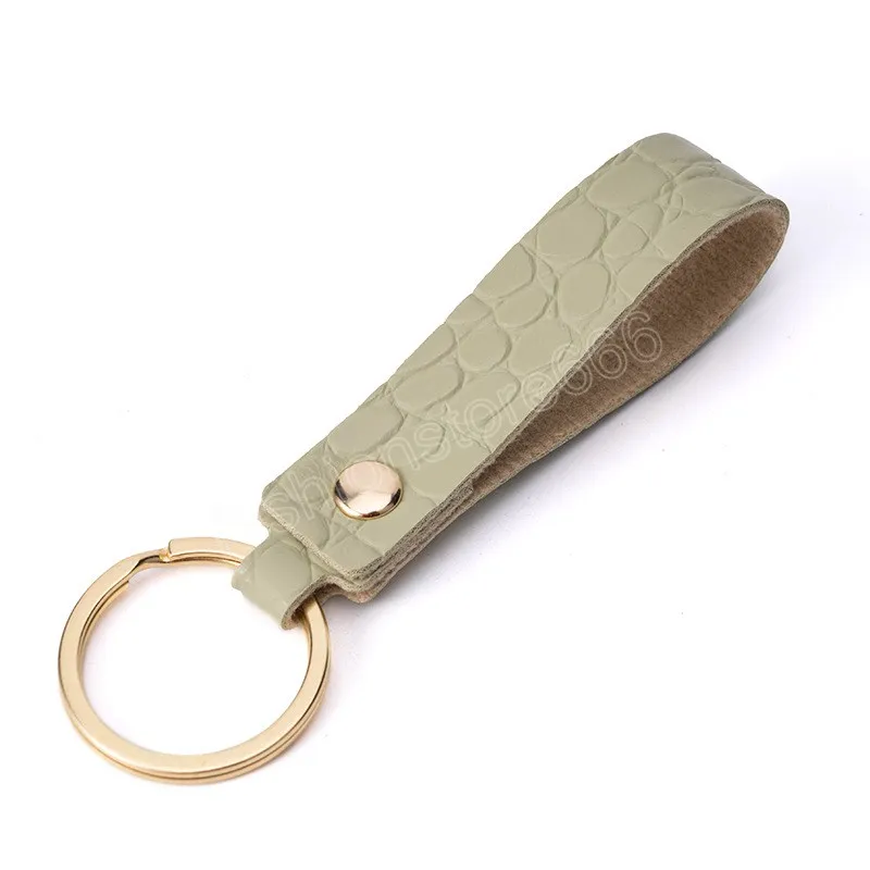 Men's Keyrings, Women's Keyrings And Keychains: Genuine Leather Key Fob ...