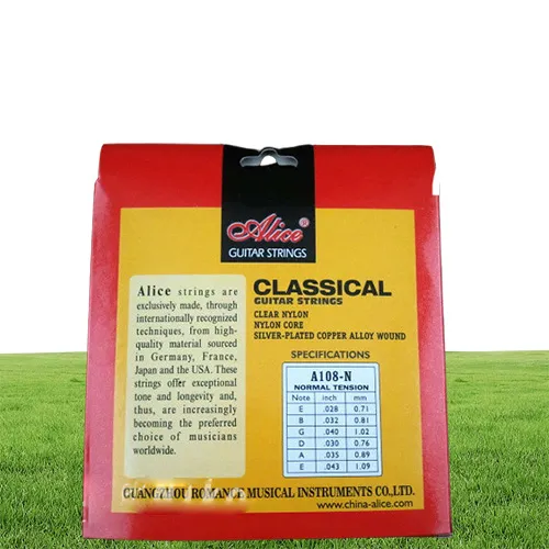 DHgate.com:10 Sets of Clear Nylon Alice A108N Classical Guitar Strings (1st-6th Strings):Musical ...