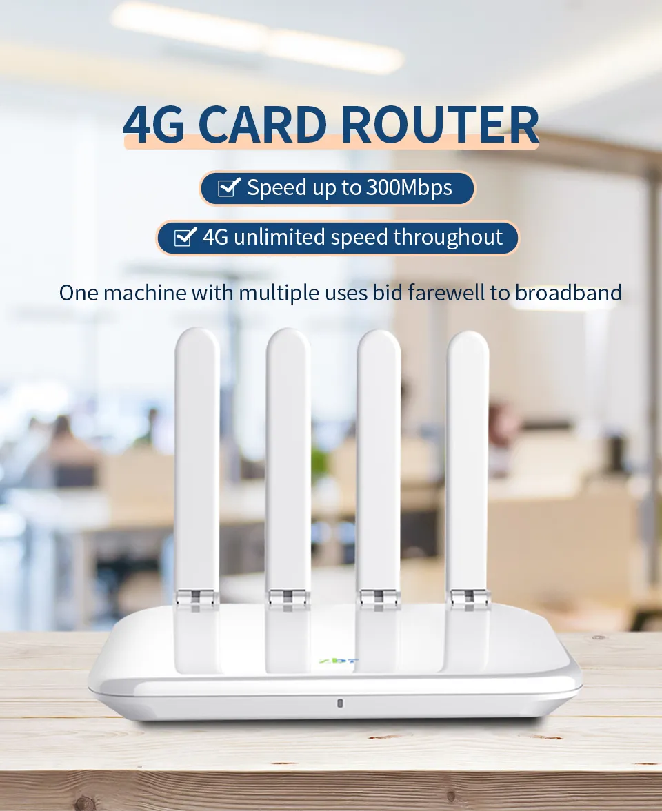 High Speed 4G Mobile Wifi Router CAT4 With 300Mbps WiFi, SIM Card Slot ...