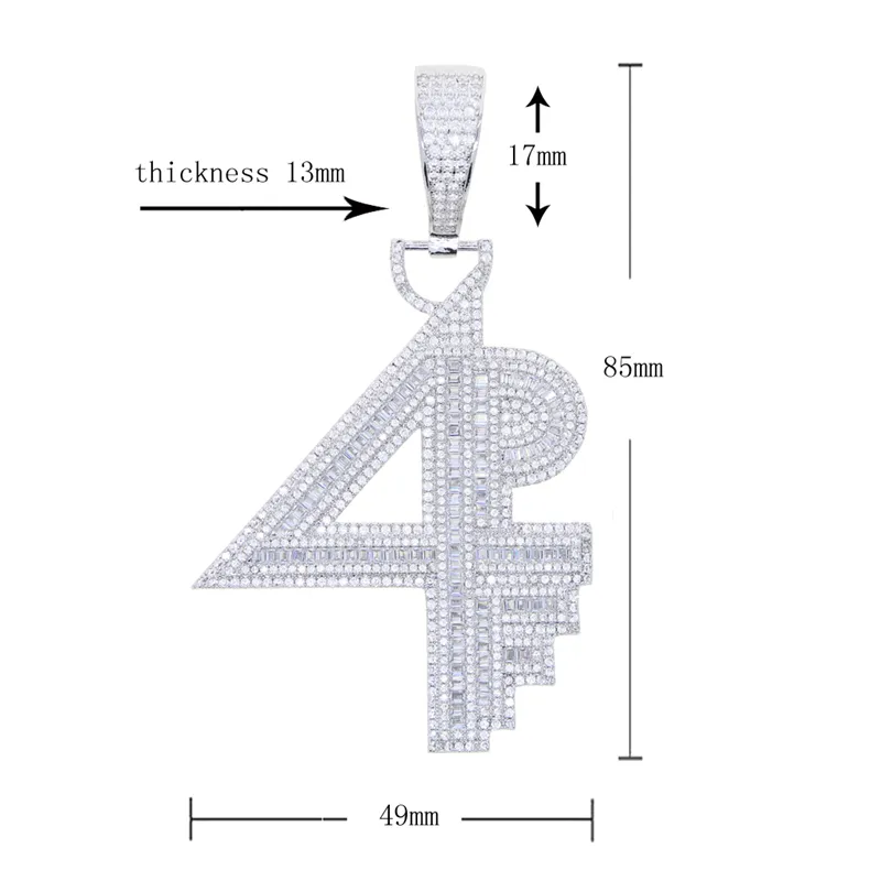 Designer 4PF Letter Charm diamond s necklace with...