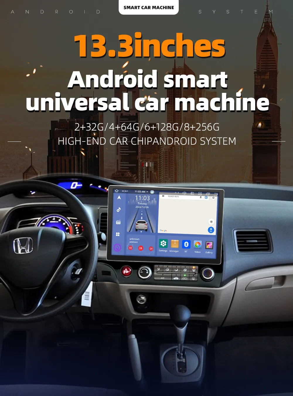 2DIN Stereo Head Unit Car DVD Multimedia Player Android With GPS ...