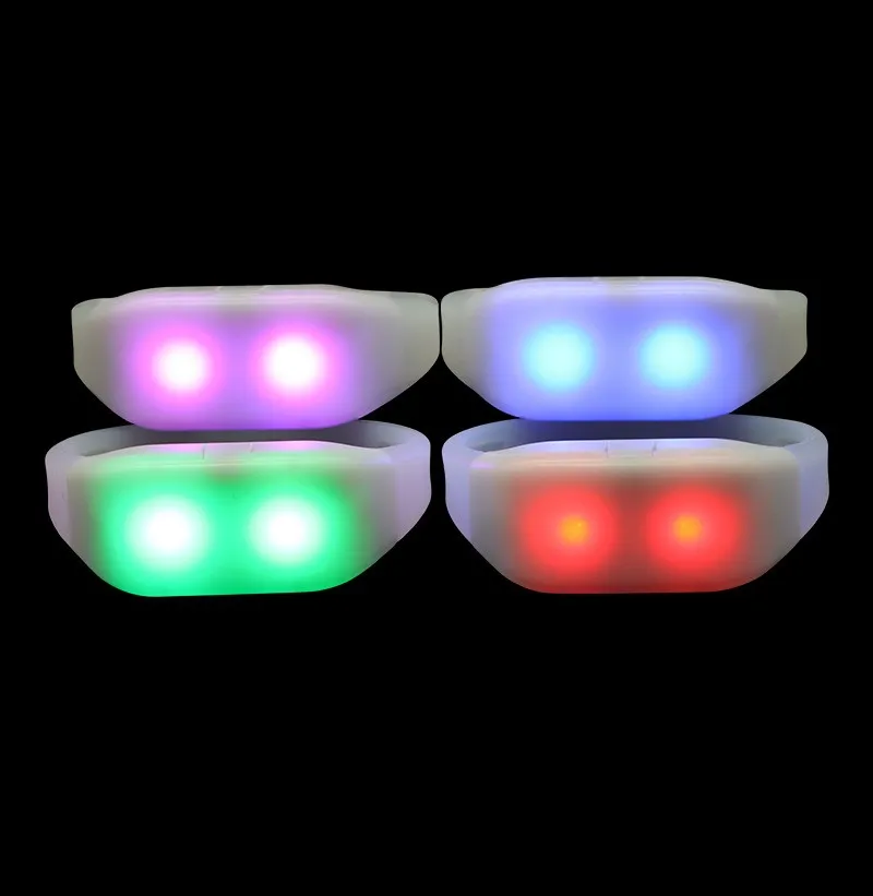 Remote Control LED Silicone Bracelets RGB Color Changing With 41Keys ...