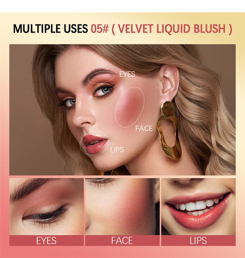 Blush Liquide Velours Mat Fard À Joues Visage Pigment Beauté Durable ...