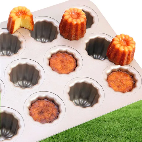 DHgate.com:Canele Mold Cake Pan 12Cavity NonStick Cannele Muffin ...