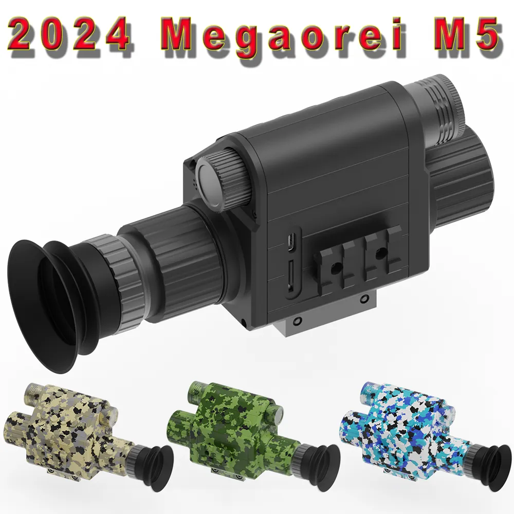 Megaorei M5 Digital Rifle Scope With 1080P Day/Night Vision, Hunting ...