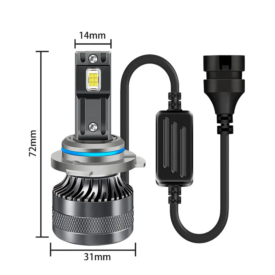 2 Uds H4 H7 H8 30w Faro Led De Coche H9 H11 H3 9005 9006 LED 12V Luz ...