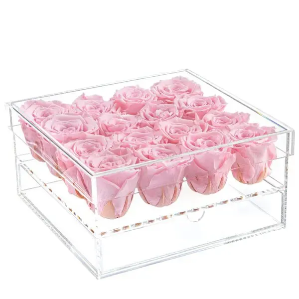 Wholesale Custom Holes Acrylic Flower Preserve Rose Long Lasting Roses ...