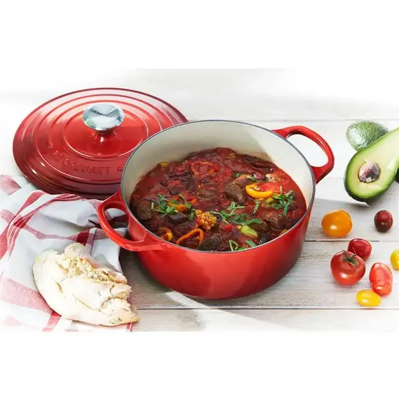 Premium Enameled Cast Iron Pot: Versatile Casserole & Stew Pot, Non ...