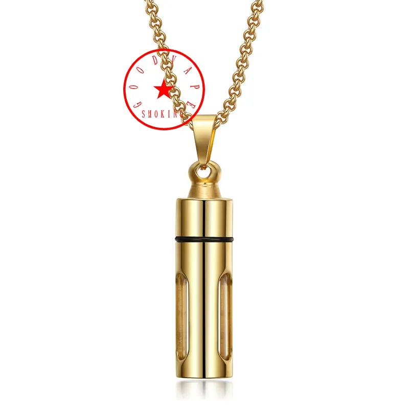 Cute Cigarette Case Necklace: Stainless Steel Mini Storage Container ...