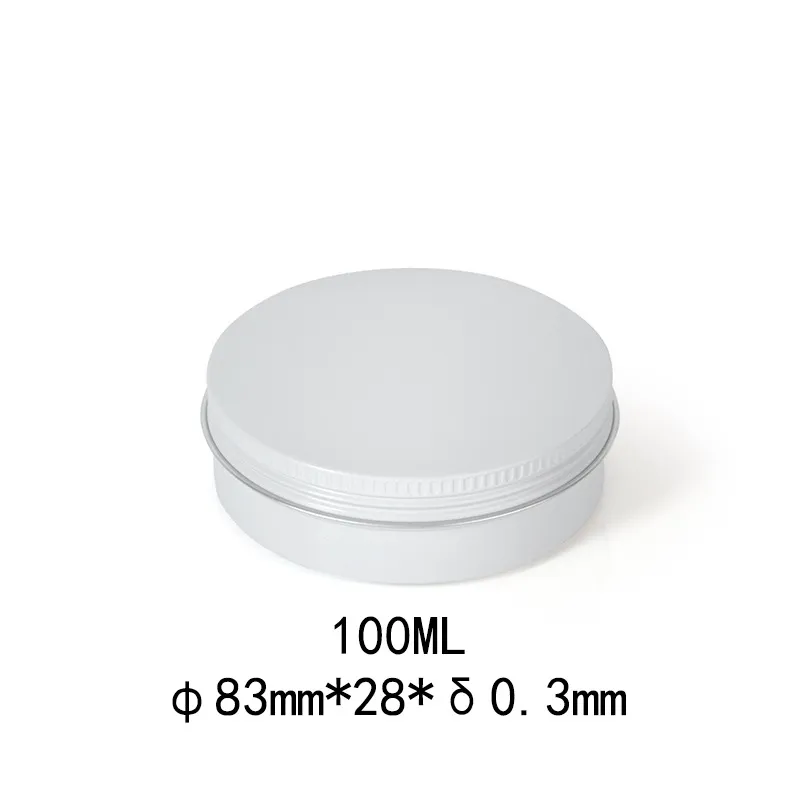 Storage Boxes 100ml Refilalble Aluminum Storage 100g Cosmetic Jars Pot ...