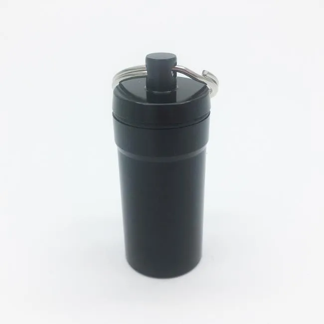 Aluminum Waterproof Keychain Holder Pill Case Stash Jars Bottle For ...