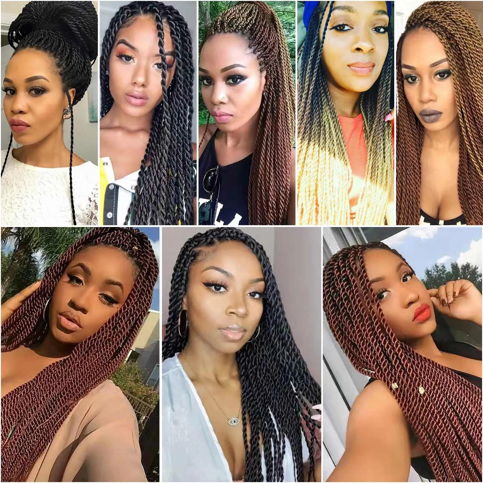 Small 14 Inch Senegalese Twist Crochet Senegalese Twist Braids For Black Womens Braiding ...