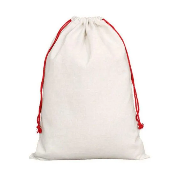 Sublimation Blank Santa Sacks Christmas Burlap Drawstring Santa Bag DIY ...