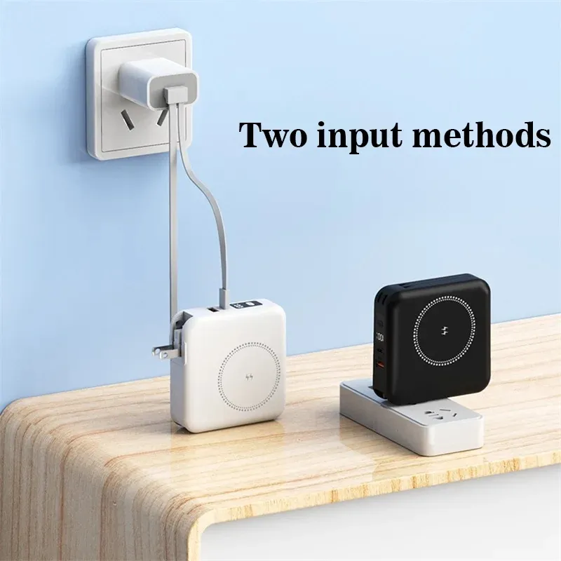 Portable 10000mAh Power Bank Wireless USB C Fast Charger External Spare ...