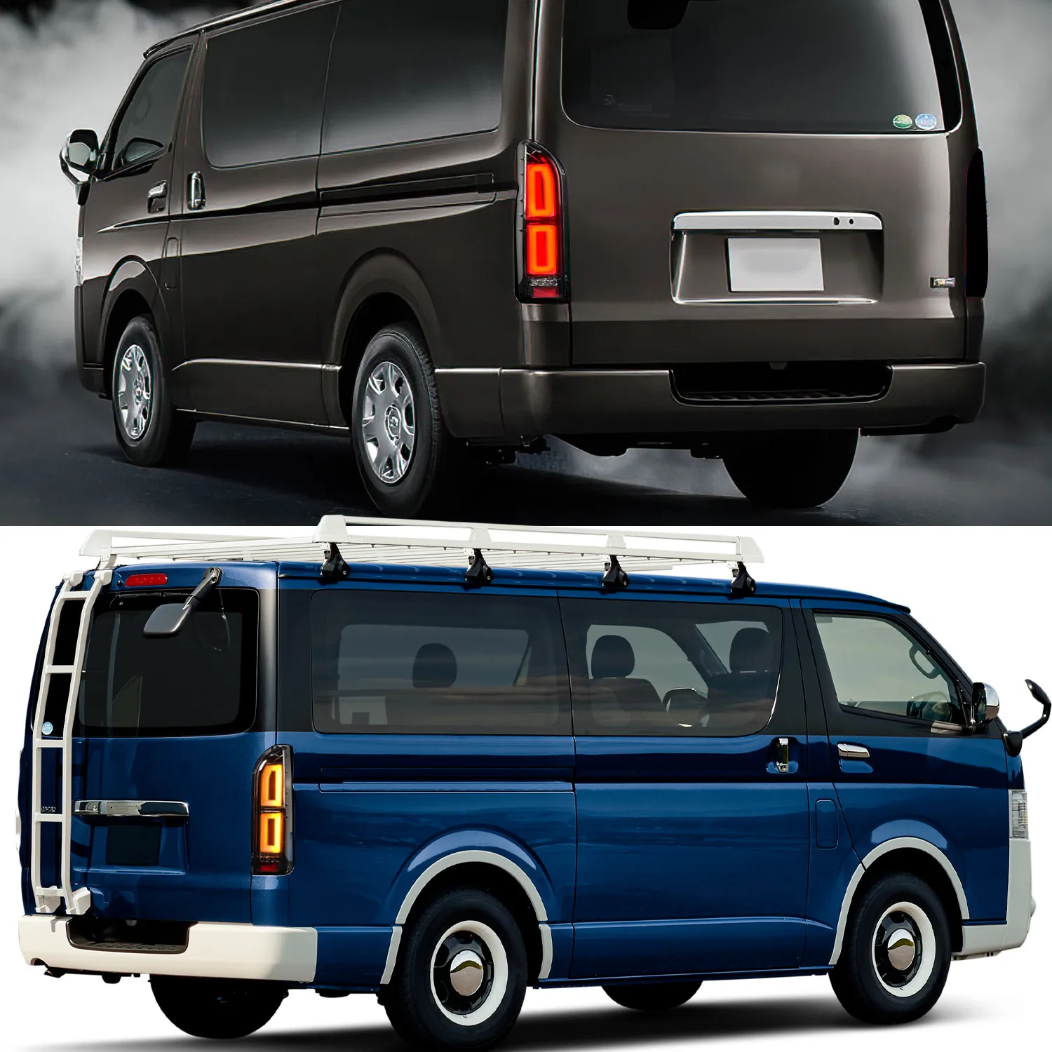 Car Tuning LED Taillights For Toyota Hiace 2005 Brake, Reverse ...
