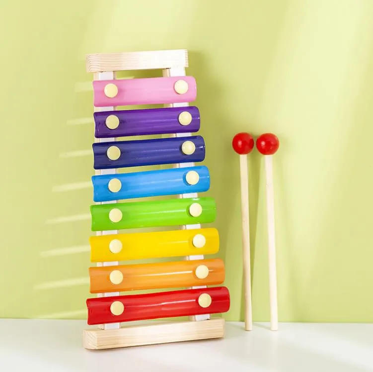 Toy Musical Keyboard: Wooden Xylophone Piano Early Learning Musical ...