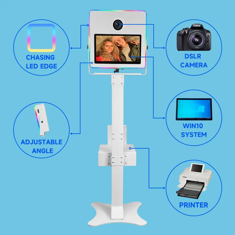Portable Photo Booth Shell With 15.6 Inch Touch Screen Professional ...