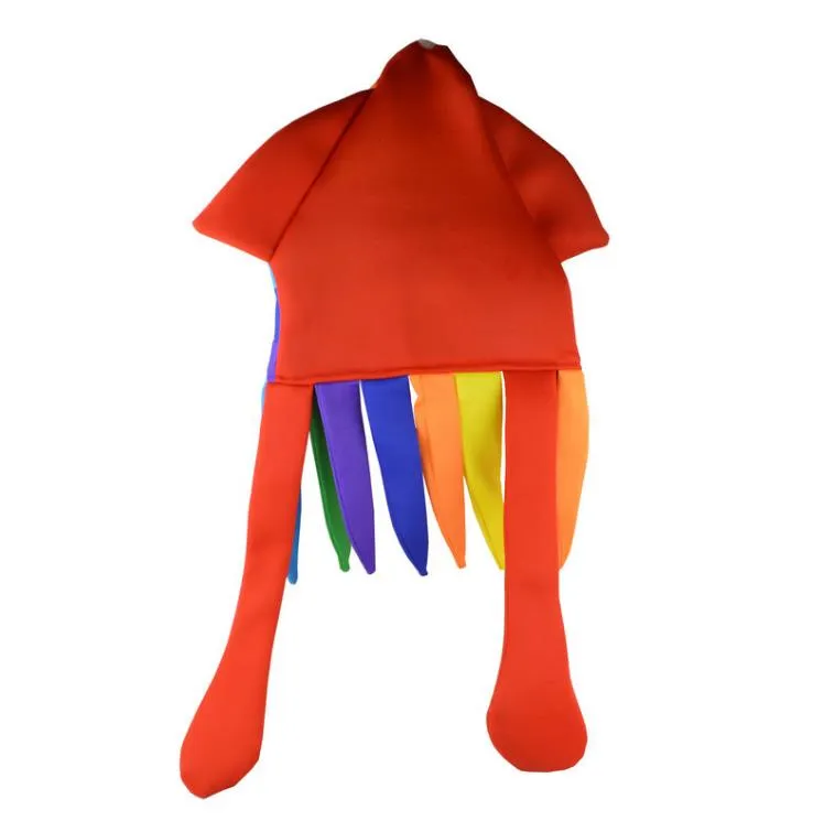 Octopus Hat Party Squid Cap, Colorful Knitted Tentacle Beanie ...